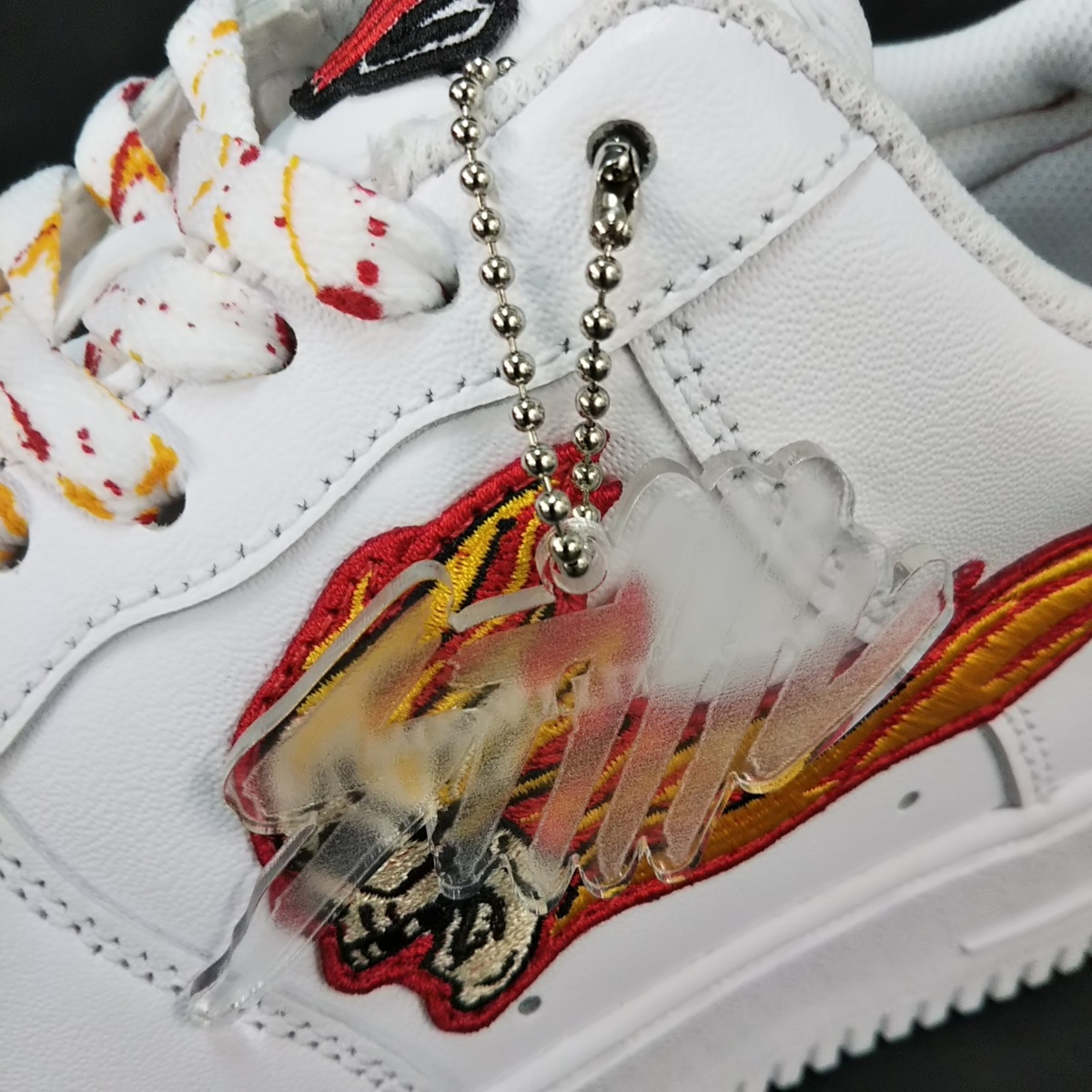 1円 NIKE ナイキ スニーカー エアフォース1 Tygaコラボ AF1 BURNING SKULLS STILL ALIVE 靴 シューズ ...