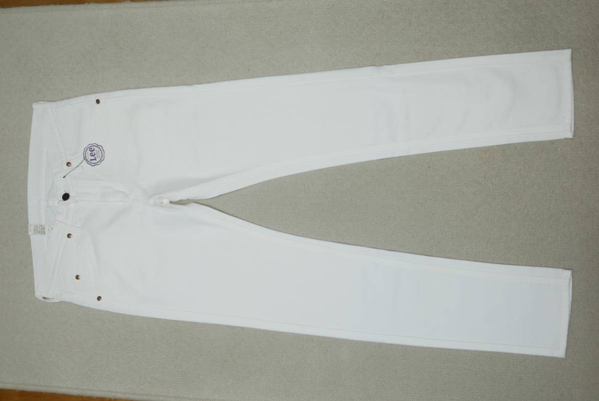 LEE LM1211-118 Mサイズ ライダース スキニー ホワイト 白 ストレッチツイル バンダナ付属 日本製 RIDERS(W32 ...