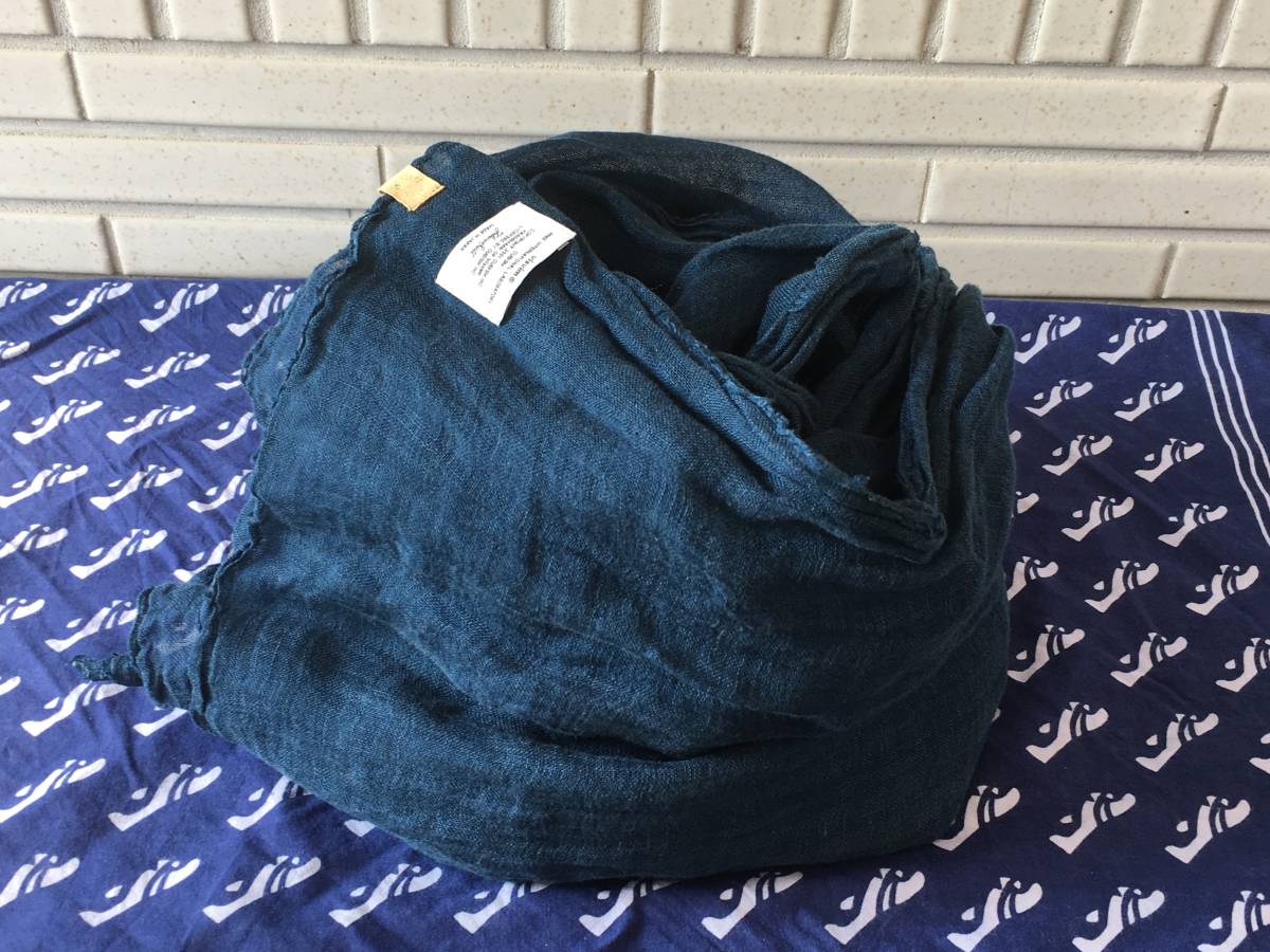 レア 天然藍染 visvim EPOCH STOLE NATURAL DYE LINEN Faliero Sarti ストール christo virgil ict bandana mud ...