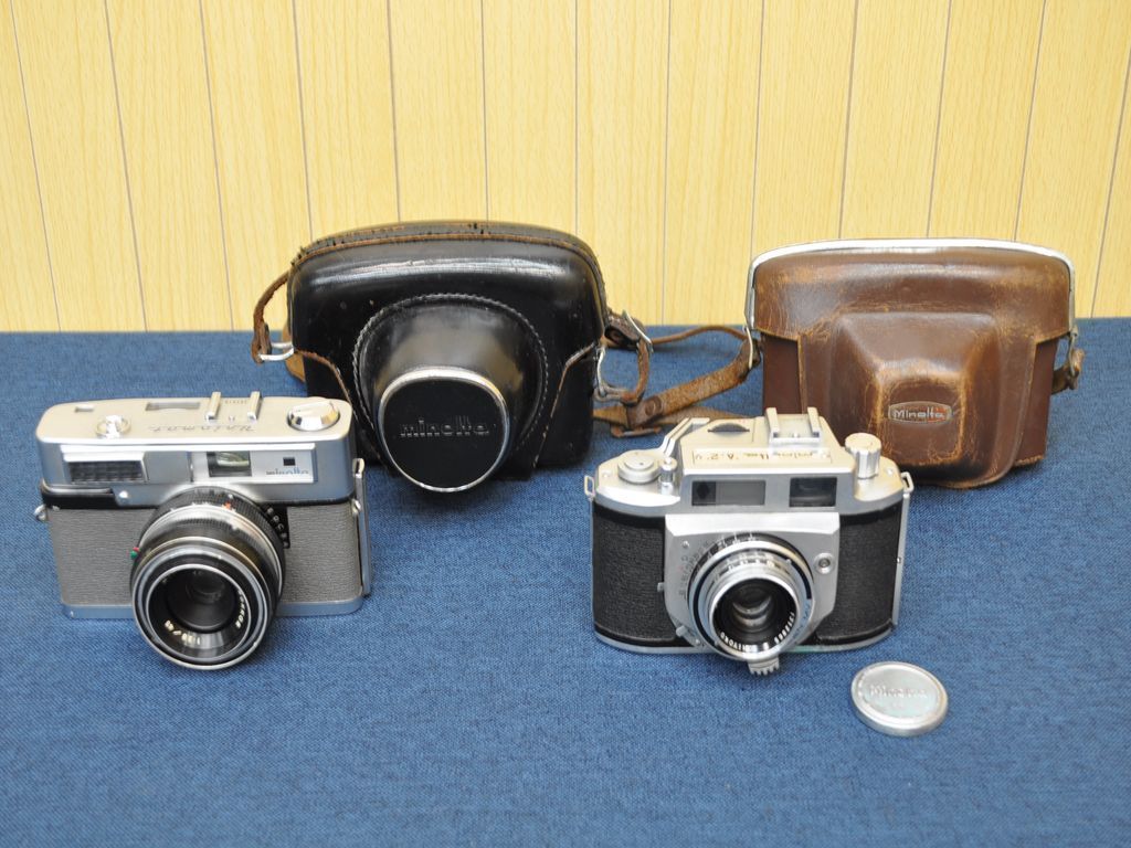 u501-6 MINOLTA ミノルタ カメラ2台セット uniomat ROKKOR 1：2.8/45 minoitaA2 ROKKOR2 ...