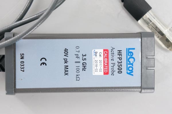 DW 02/2017CAL LeCroy HFP3500 Active Probe 3.5GHz 0.7pF 100kΩ 40V pk MAX ...