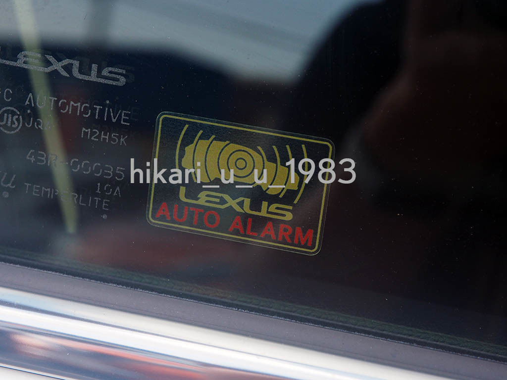 LEXUS/レクサス純正風AUTO ALARMステッカー/セキュリティーステッカー 2枚セット レクサスLX/RX/NX/UXに 001 ...