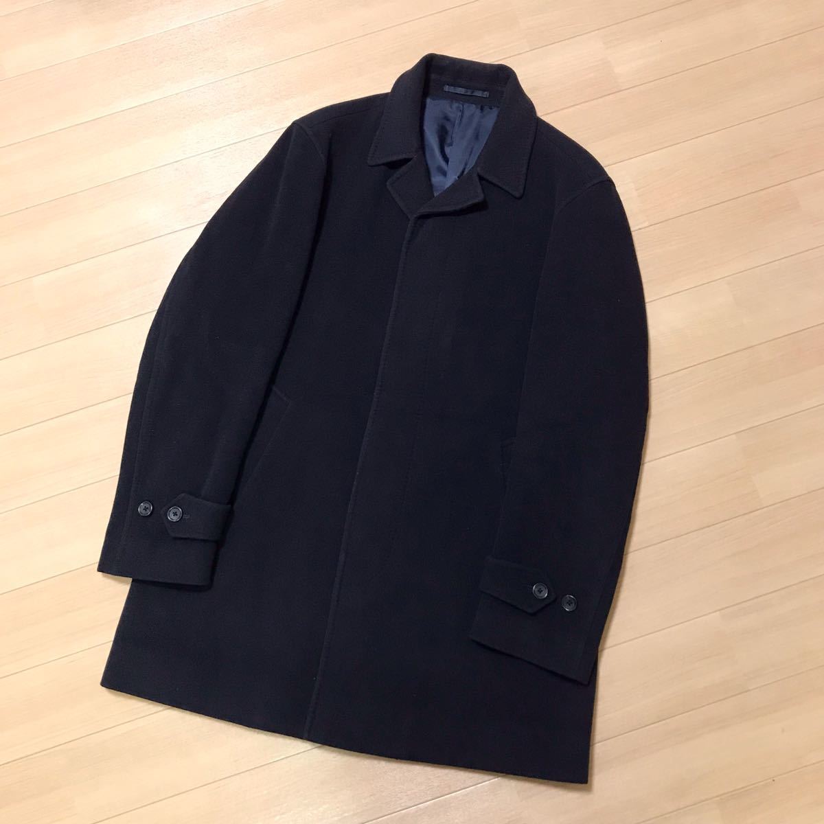 J.PRESS Jプレス カシミヤ混 ウール ステンカラー コート 紺 L(男性用)｜売買されたオークション情報、yahooの商品情報をアーカイブ公開 - オークファン（aucfan.com）