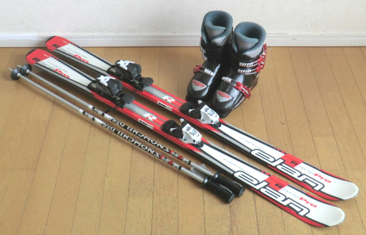 ELAN＋HEAD ジュニア用カービングスキー4点セット 板130/靴23-23.5 WAX済(板、ブーツセット)｜売買されたオークション情報 ...