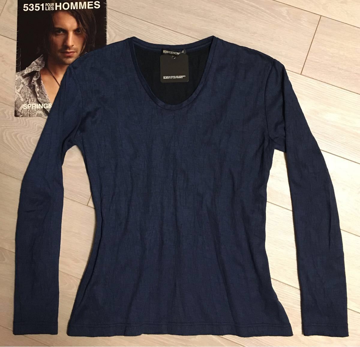 5351プールオム高級ブルークラッシュニットソー 5351pour les Hommes SHELLAC(トップス)｜売買されたオークション情報、yahooの商品情報をアーカイブ公開 ...