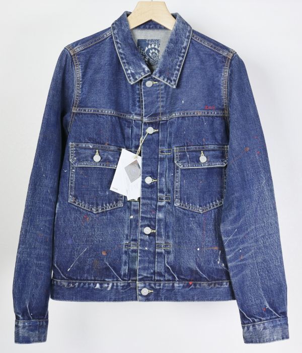 定価11.4万 19aw visvim ビスビム SS 101 JKT DMGD-1003 D1003 ダメージ ペイント 加工 デニム ジャケット Gジャン2 b1878(ジャケット、上着 ...