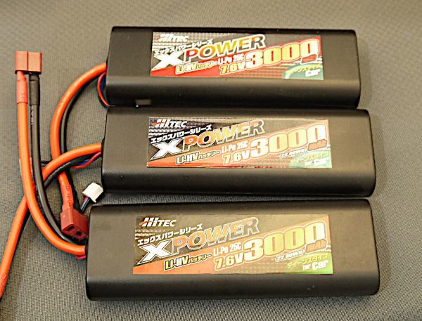 No2 HITEC XPOWER リポ LiPo HV 7.6V 3000mah 3本まとめて(バッテリー、充電器)｜売買されたオークション ...