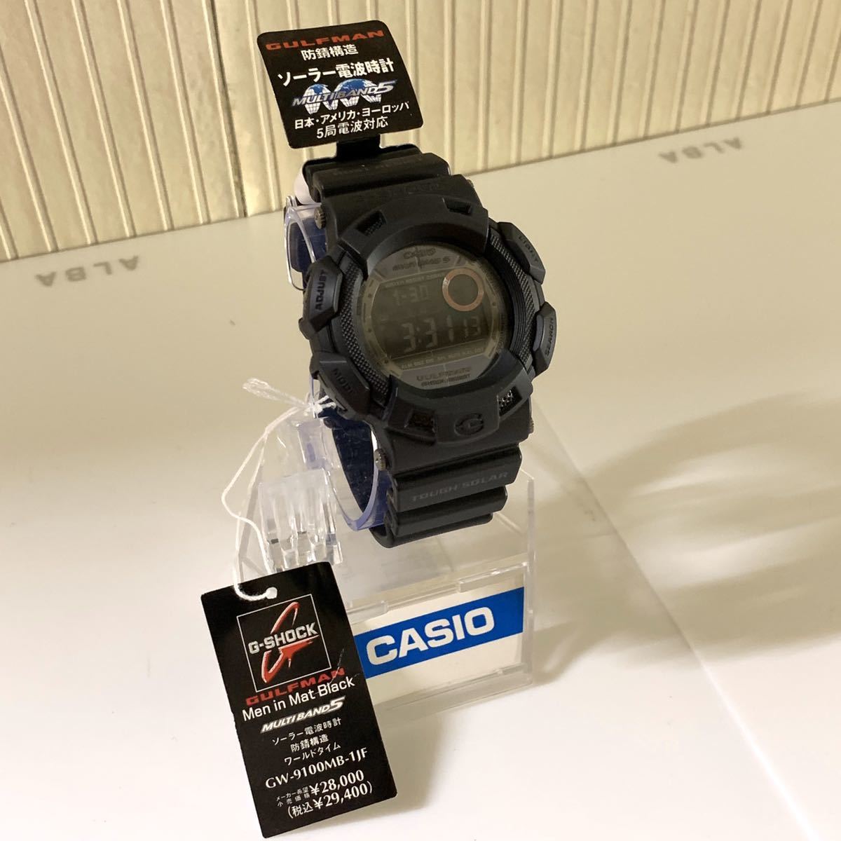 CASIO G-SHOCK GULFMAN Men in Mat Black GW-9100MB-1JF 反転液晶 電波ソーラー カシオ ...