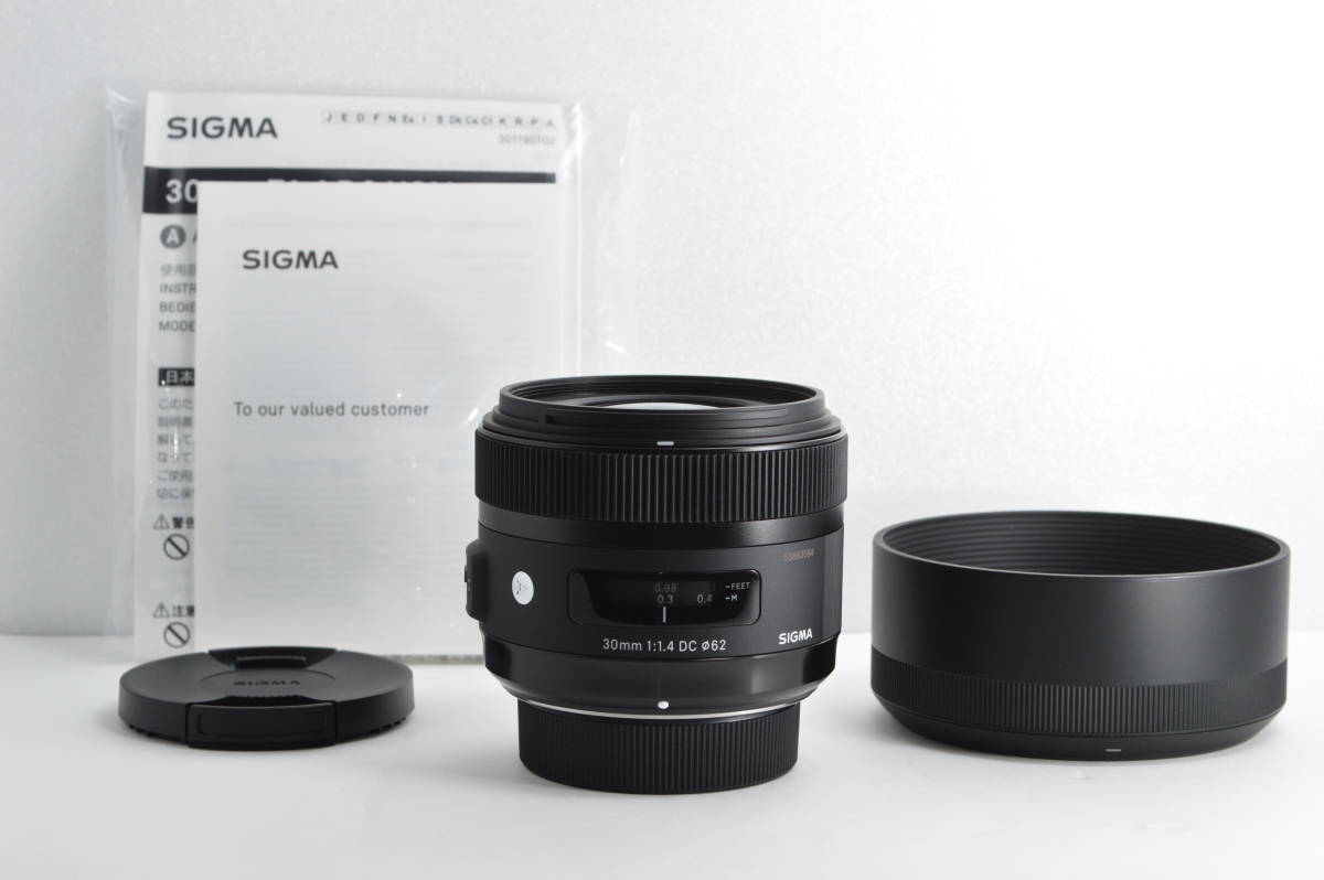 #1223 【新品級】 SIGMA シグマ 30mm F1.4 DC HSM Art A013 ニコン Nikon F DX マウント APS ...