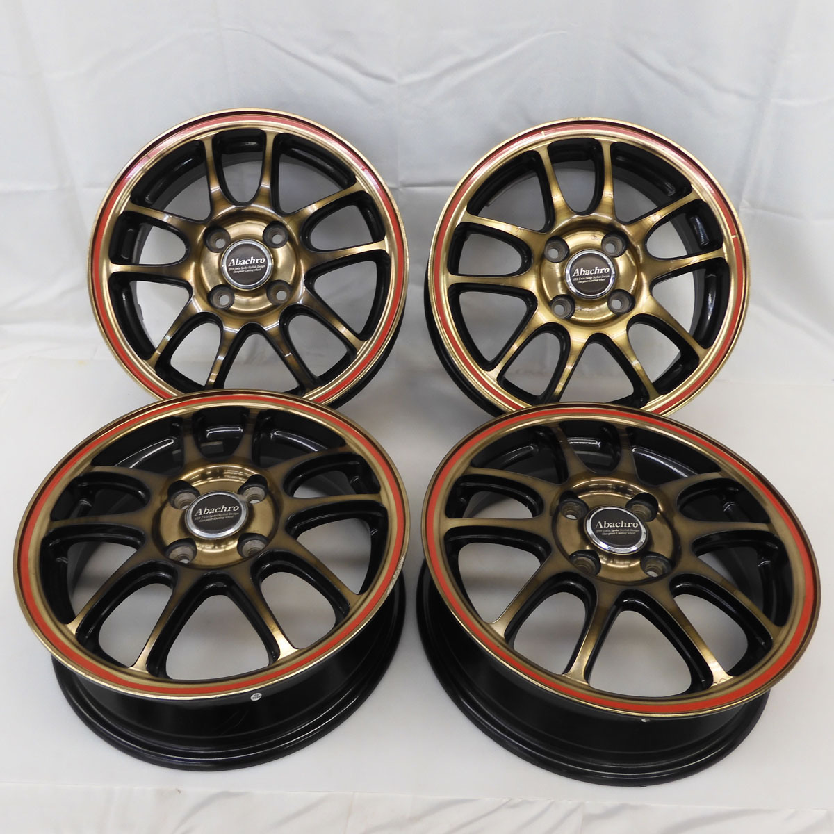 ACB-C3D107 マナレイスポーツ Abachro アバクロ アルミホイール 14インチ 14×4.5J +43 4穴 2012年製 ...