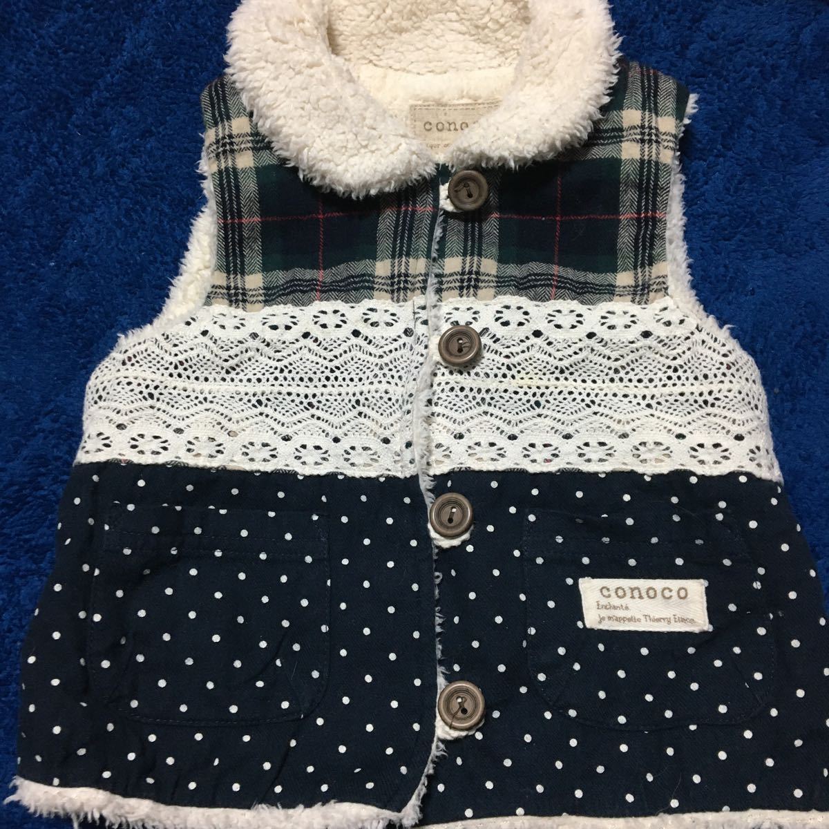 conoco ふわふわ ベスト サイズ 90 ベビー 子供 7.8回着用(90（85～94cm）)｜売買されたオークション情報、yahooの商品情報をアーカイブ公開 - オークファン ...