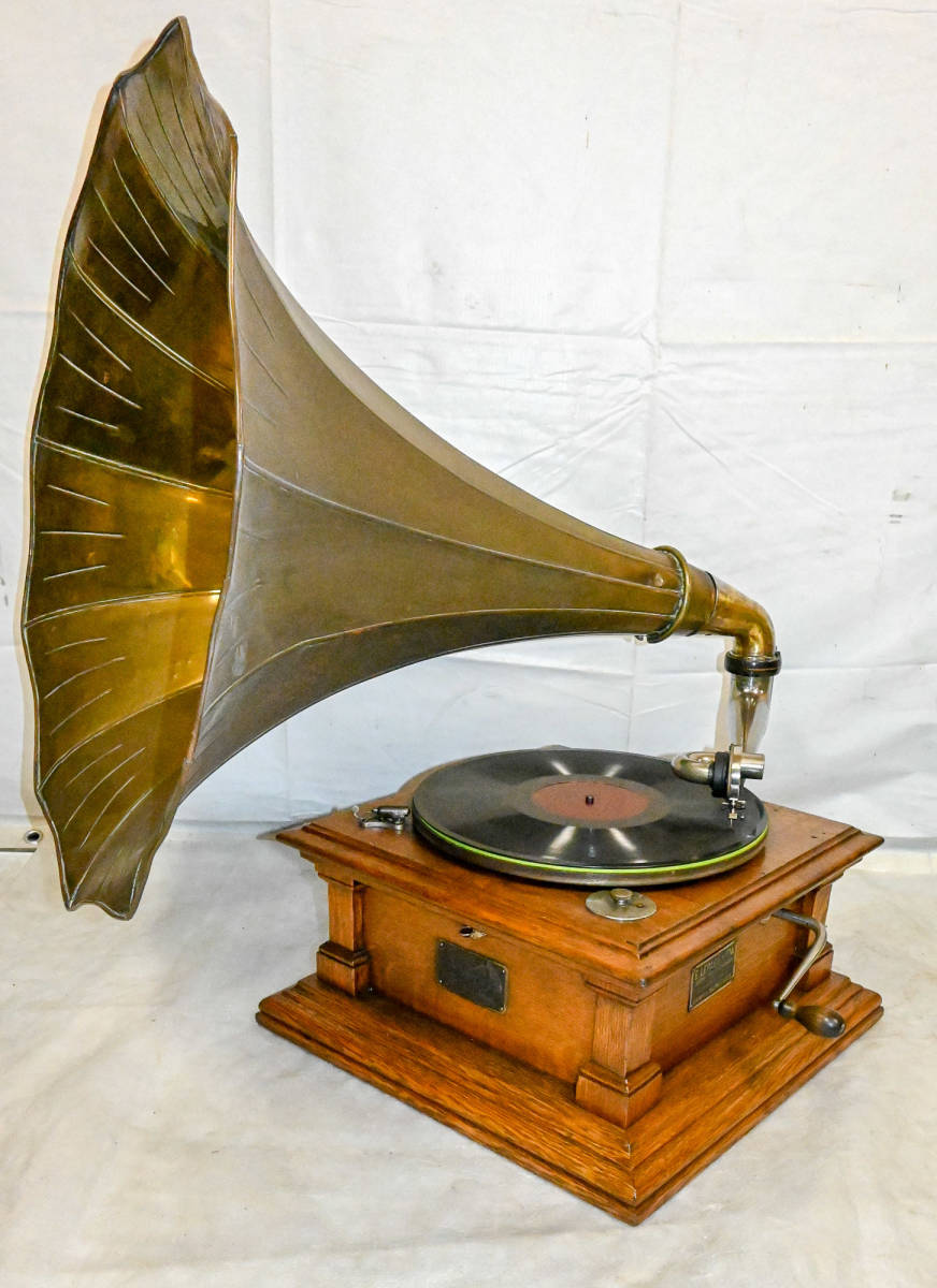 1909-1912年 / 明治42-45年 米国 Victor / ビクター Model V オリジナル パテント刻印入ホーン付 ...