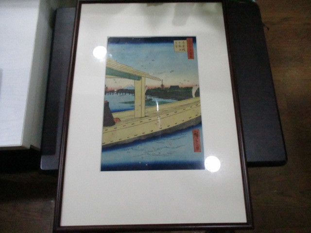 名所江戸百景 吾妻橋 金龍山 HIROSHIGE 広重 1818-1858 木版画 額入り ギャランティー S.M.SHIBA(木版画)｜売買されたオークション情報、yahooの商品情報を ...