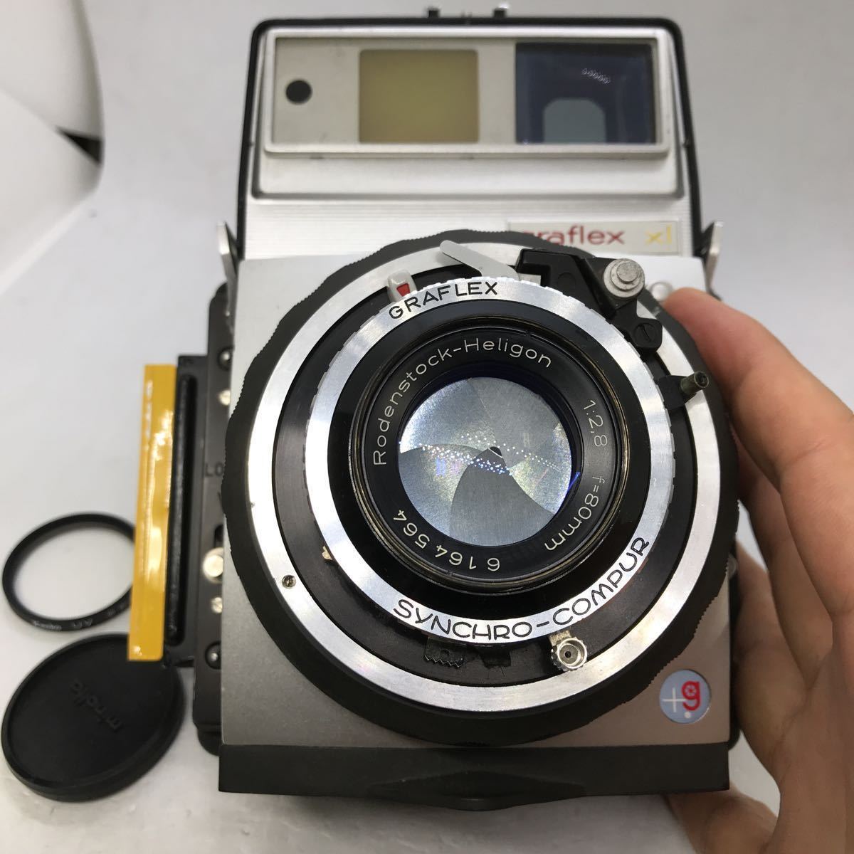 Graflex グラフレックス graflex xl / Rodenstock-Heligon 80mm F2.8 120 ロールフィルム ...