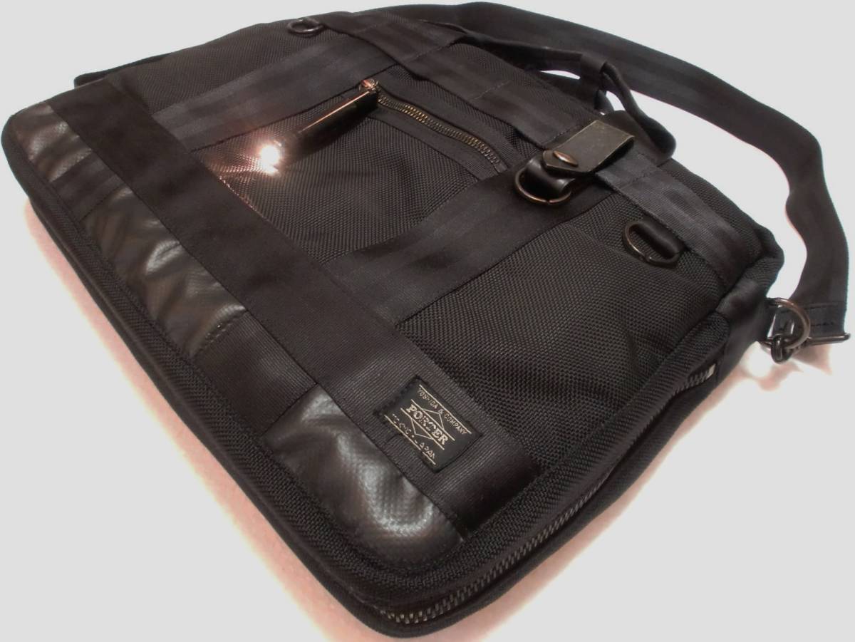 良品￥34650⇒1円 吉田カバン ポーター ヒート/2WAYブリーフケース黒 マグライト ショルダー付属 PORTER HEAT/2WAY BRIEFCASE 703-07882 ...