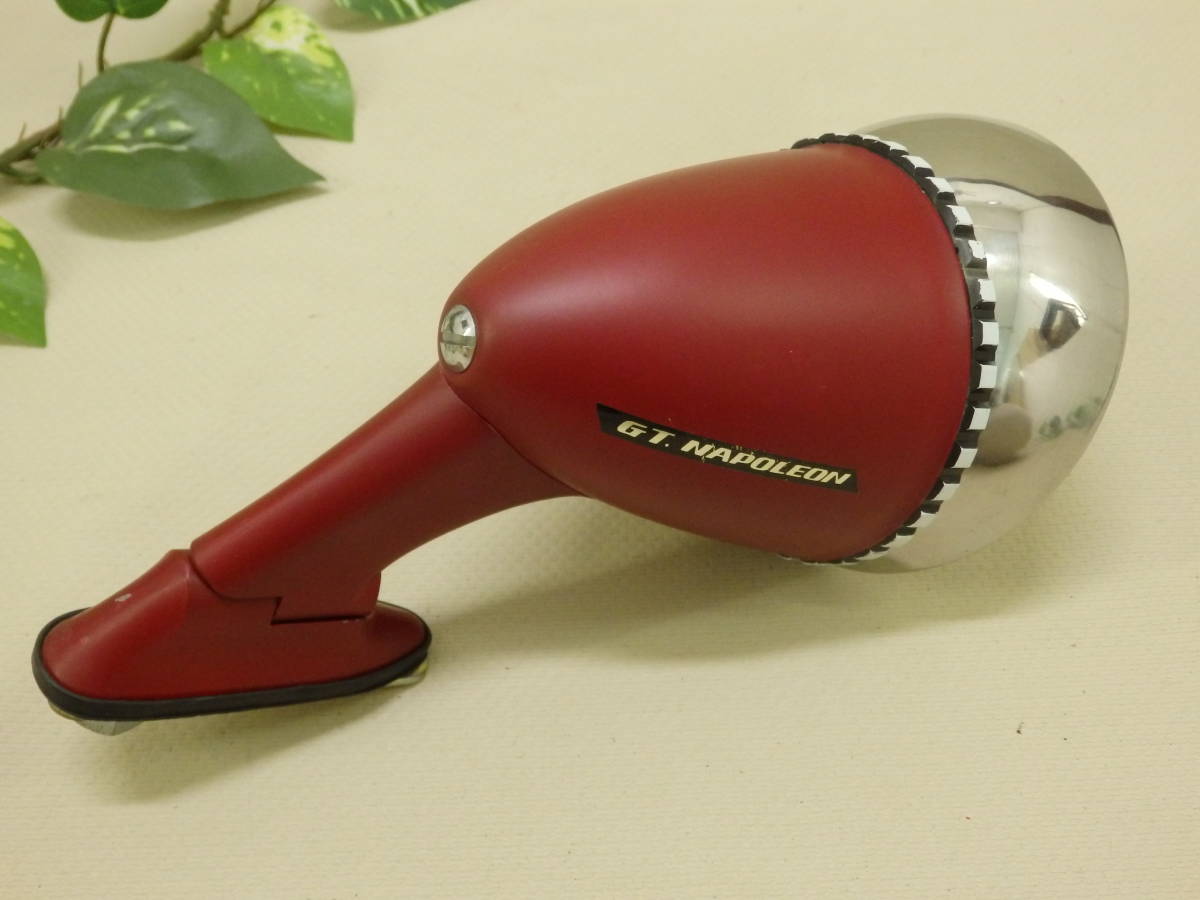 L203 旧車 ファン待望の 当時物 GT NAPOLEON ナポレオン ミラー 砲弾型 フェンダーミラー Assy レッド デッド 品 GT ...