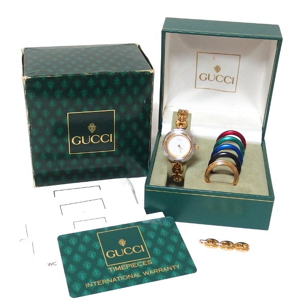 1円 グッチ チェンジベゼル レディース チェーン 腕時計 11/12.2 ギャラあり GUCCI(女性用)｜売買されたオークション情報、yahooの商品情報をアーカイブ公開 - オークファン ...