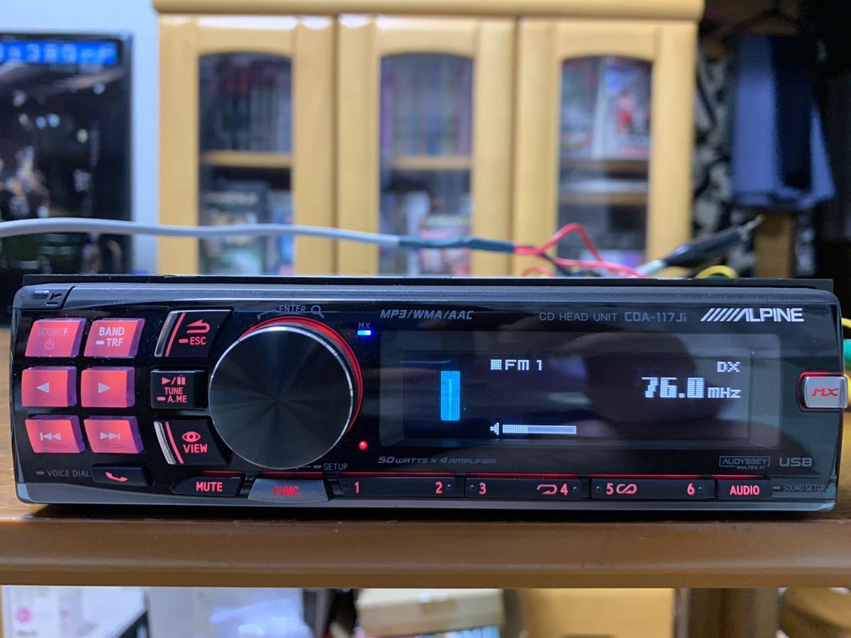 ALPINE CD HEAD UNIT アルパイン CDヘッドユニット CDA-117Ji MP3/WMA/AAC AUX USB i-pod ...
