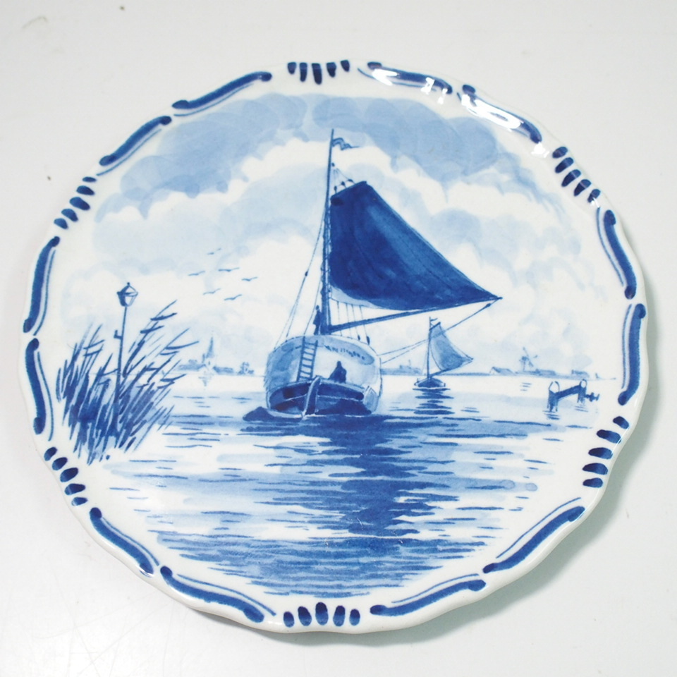 11 ROYAL DELFT ロイヤルデルフト オランダ 飾り皿 壁掛け アンティーク 食器 帆船 風景画 景色 m002(プレート、皿)｜売買されたオークション情報、yahooの商品情報を ...