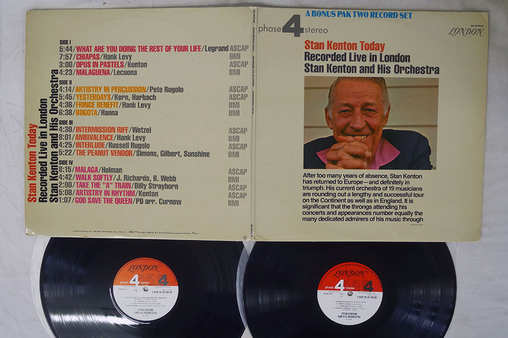 英 STAN KENTON/TODAY RECORDED LIVE IN LONDON/LONDON BP 44179-80(ジャズ一般 ...