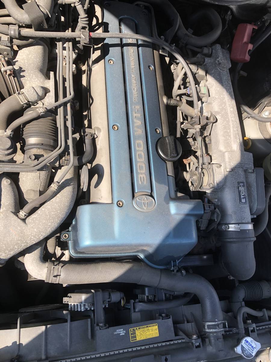 H13年 JZS161 アリスト 2JZ ツイン ターボ 3000 VVT-i エンジン タービン 付 実動車 12.4万km(エンジン本体 ...