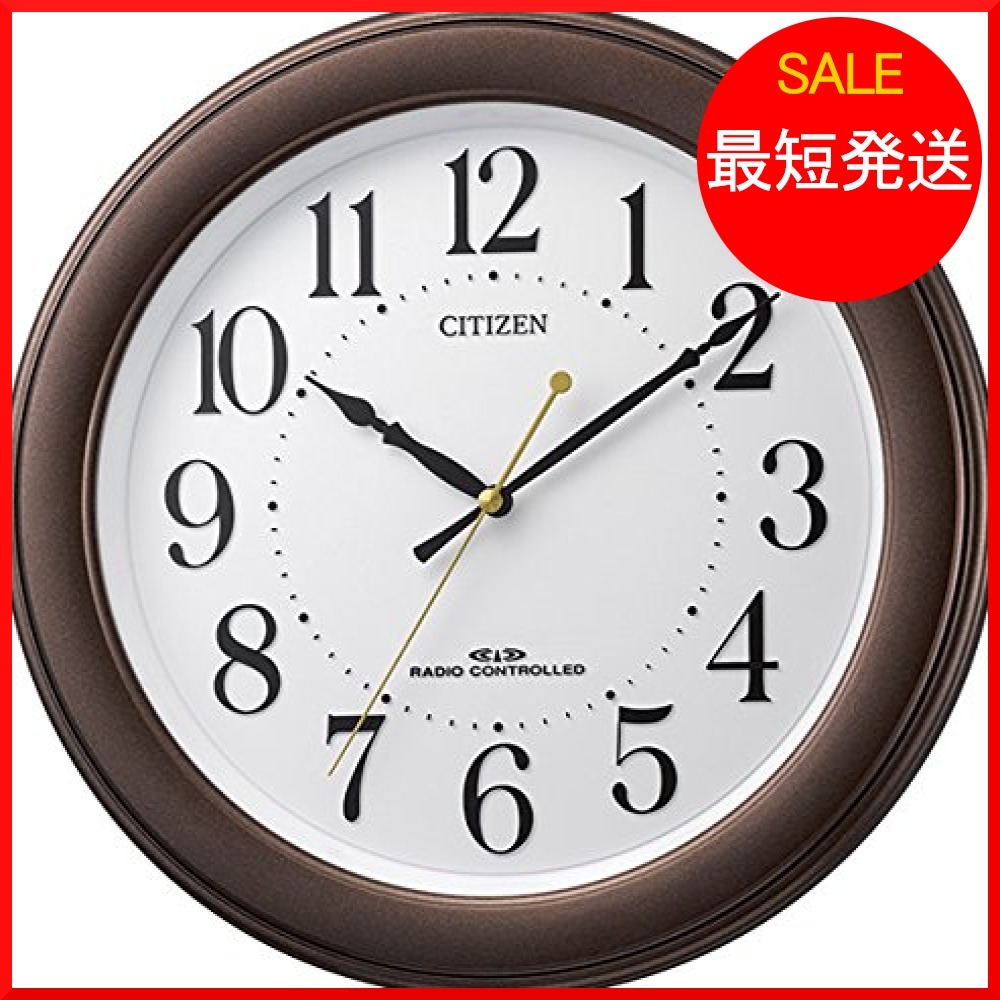 ブラウン CITIZEN シチズン 掛け時計 電波時計 静音 ブラウン 31.4X31.4X4.8cm 8MY509-006(一般)｜売買されたオークション情報、yahooの商品情報を ...