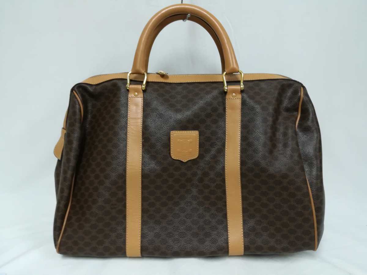 CELINE セリーヌ ボストンバッグ マカダム PVC レザー ダークブラウン ベージュ 115(ボストンバッグ)｜売買されたオークション情報、yahooの商品情報をアーカイブ公開 ...