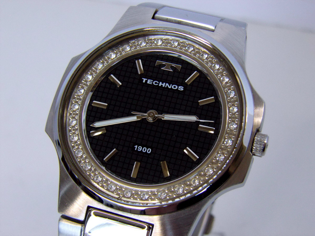 9S0210-5宮50967 TECHNOS 1900 T2591 腕時計 テクノス 黒文字盤 箱付き(テクノス)｜売買されたオークション情報 ...