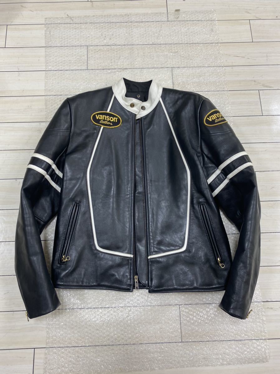 VANSON バンソン シングルライダース size42 美used 激安(ライダースジャケット)｜売買されたオークション情報、yahooの商品情報をアーカイブ公開 - オークファン ...