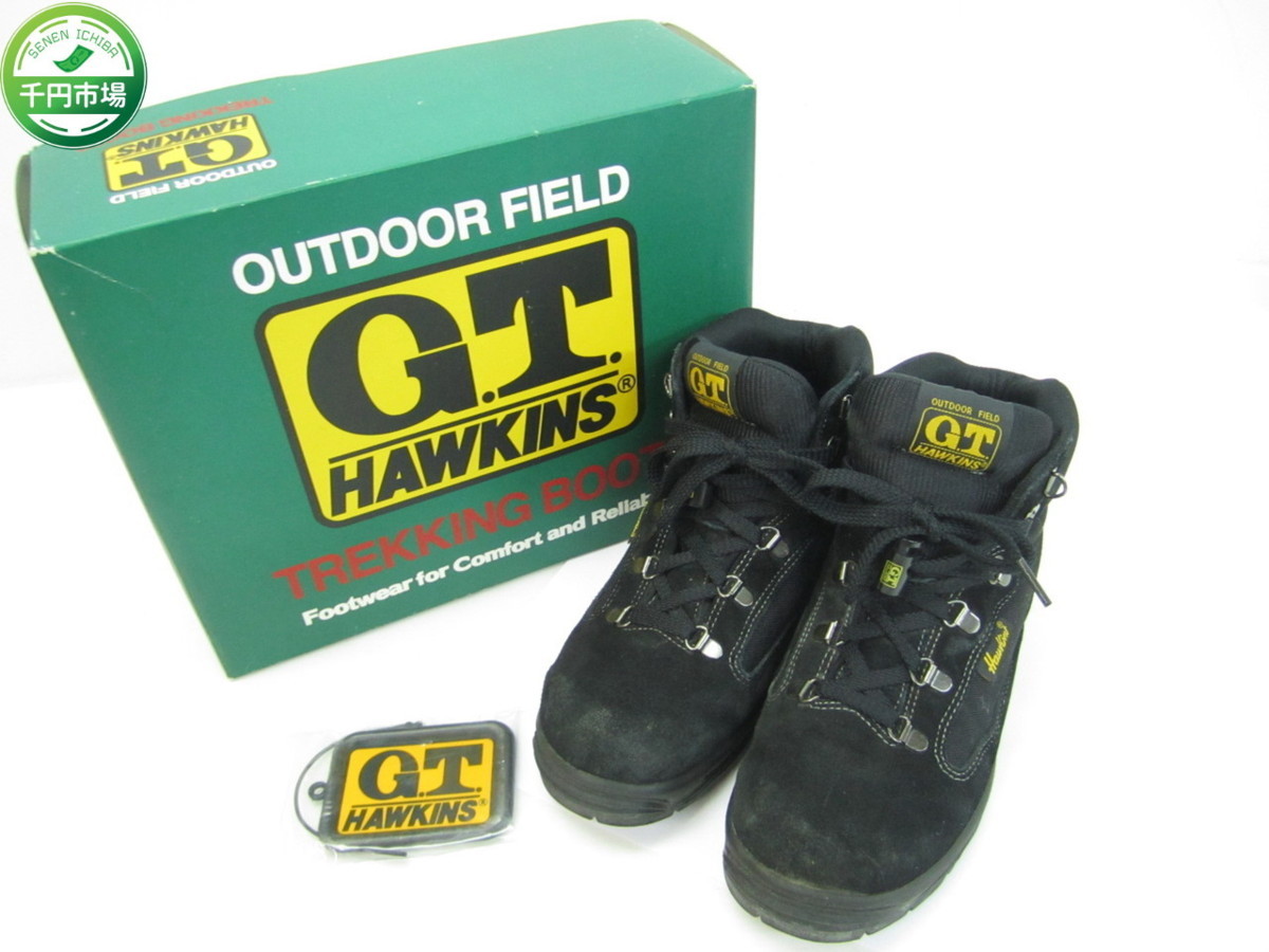 K-0025 ホーキンス GT HAWKINS トレッキングシューズ 登山靴 GT-9001J 24cm 黒 冬用 おしゃれ かっこいい 千円 ...