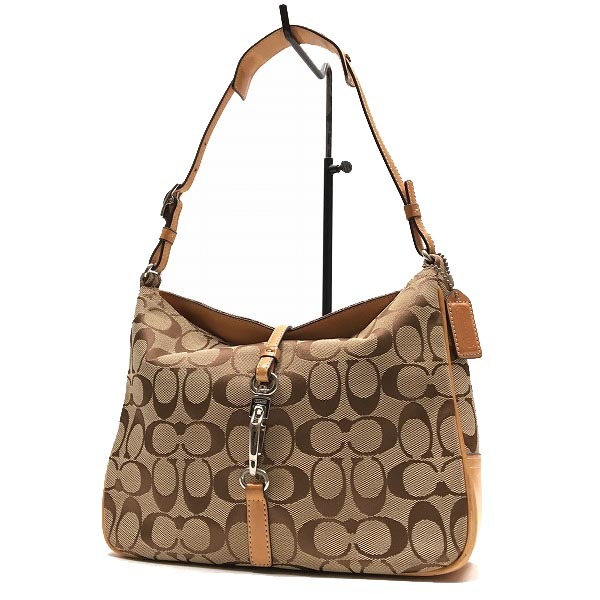 コーチ COACH L35-6091 シグネチャー いい感じ ハンド バッグ D1-031(ハンドバッグ)｜売買されたオークション情報、yahooの商品情報をアーカイブ公開 - オークファン ...