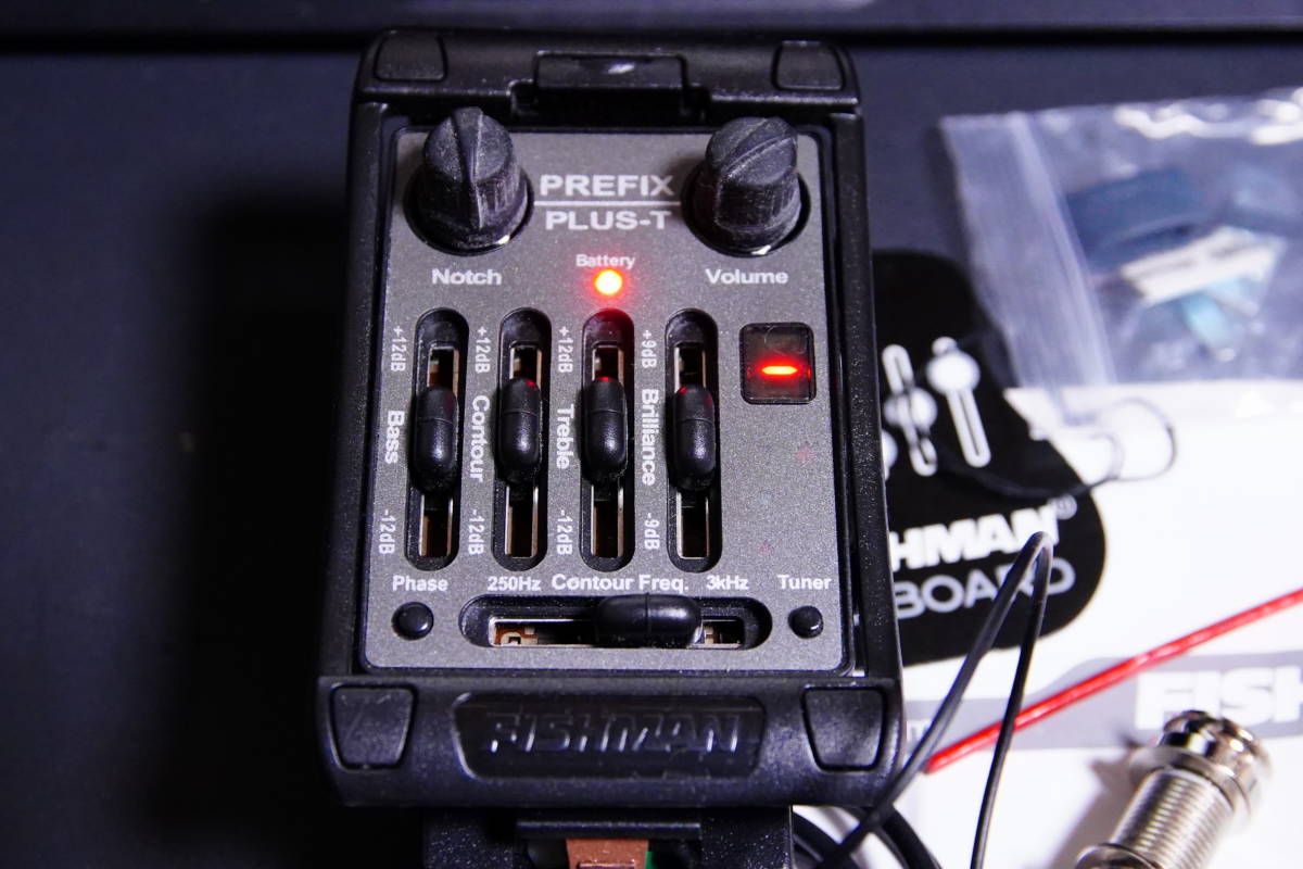 ★フィッシュマンFISHMAN PLEFIX PLUS-T オンボードプリアンプとアンダーサドルエレメント ほぼ未使用★｜ピックアップ