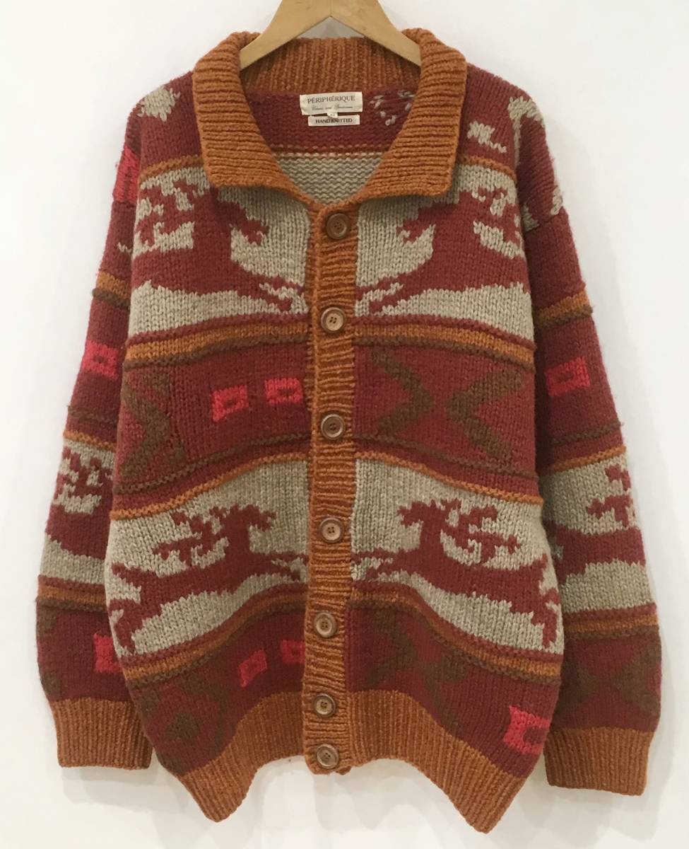 PERIPHERIQUE HAND KNITTED カウチン ニット カーディガン トナカイ ペリフェリック 古着 SIZE：42 0206J(カーディガン)｜売買されたオークション情報 ...