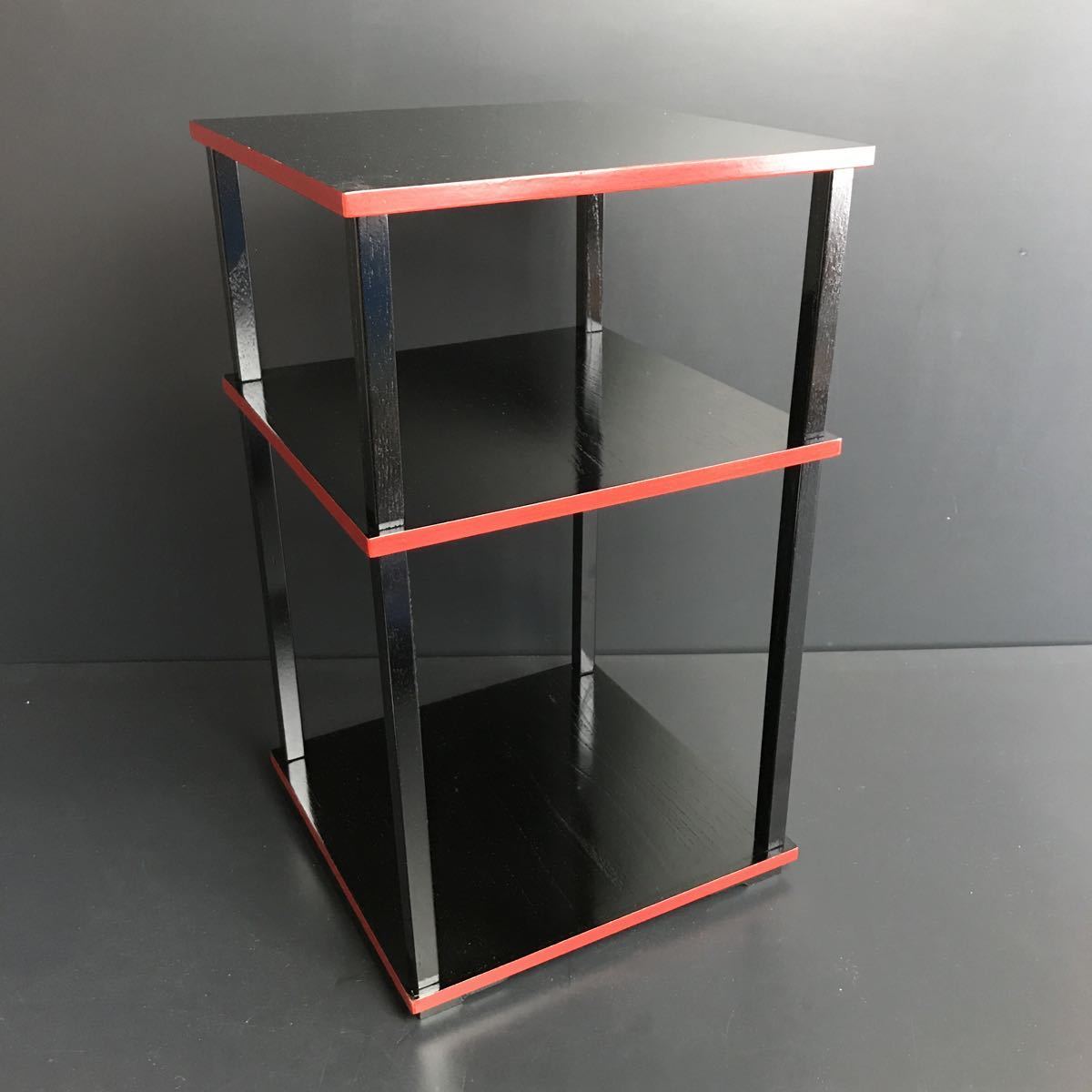 H720 更好棚 二重棚 黒掻合塗爪紅 水指棚 玄々斎好写 裏千家 組立式 桐 風炉 茶道具 茶棚 お稽古(木工、竹工芸)｜売買されたオークション情報、yahooの商品情報をアーカイブ公開 ...