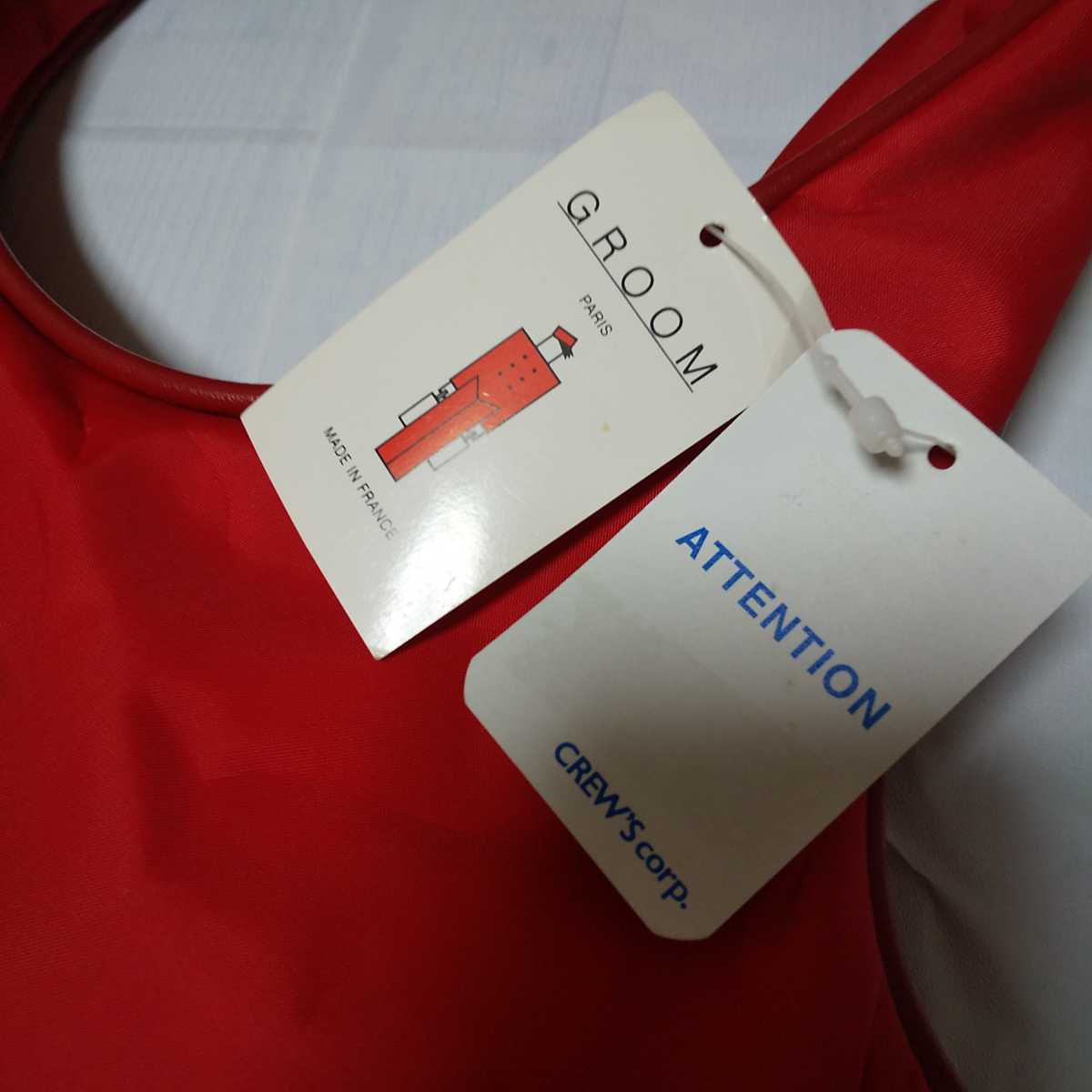 GROOM PARIS トートバッグ バック グルームパリス フランス製 LAURA ASHLEY エコバッグ マイバッグ レッド 赤 ...