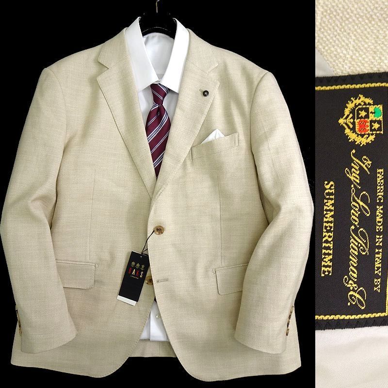 DAKS ダックス 定価13.2万 日本製 伊製生地 Loro Piana シルクリネン混メリノウール テーラードジャケット 0201 033 ...