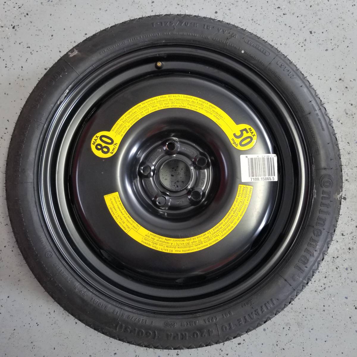 アウディ 純正スペアタイヤ/テンパータイヤ 3.5J×18インチ PCD112 5穴 125/70R18 99M コンチネンタル(5穴)｜売買されたオークション情報、yahooの商品情報を ...