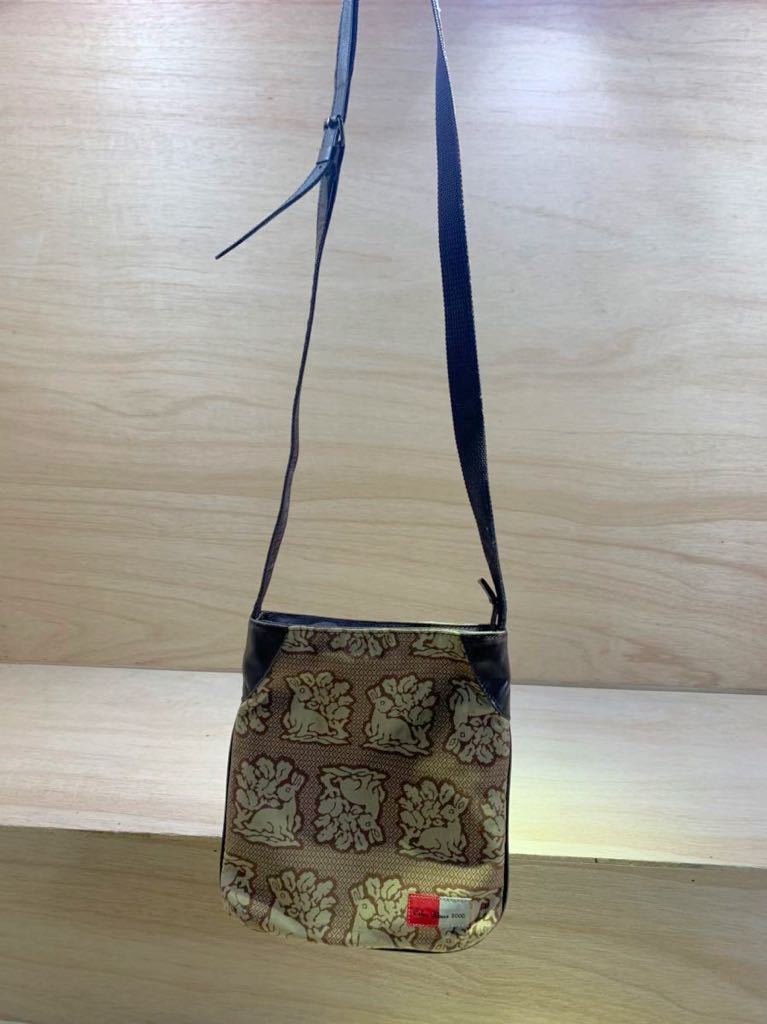 カレンブロッソ/Calen Blosso/ショルダーバッグ/ジャガード×レザー/ブラウン×ダークブラウン/バッグ/bag(その他)｜売買された ...