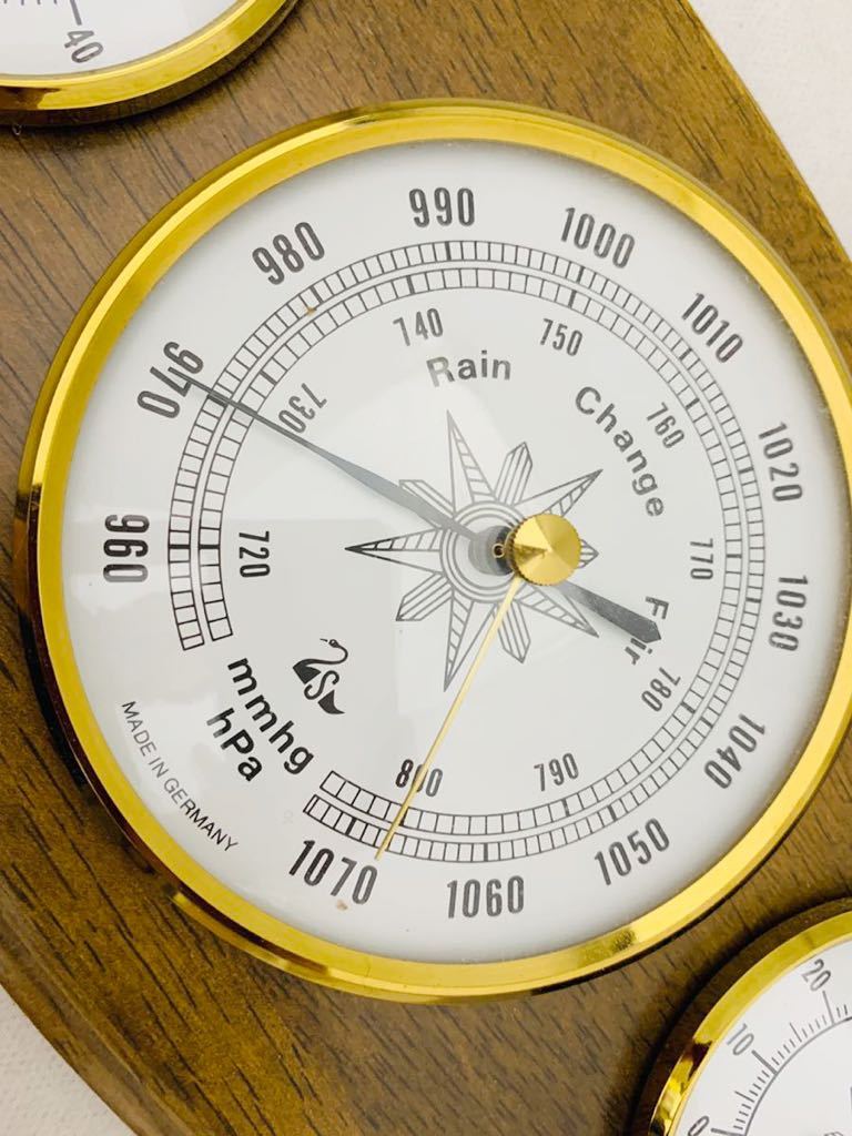 温度計 気圧計 湿度計 壁掛け Thermometer Rain Change Fair mmhg hPa MADE IN GERMANY ...