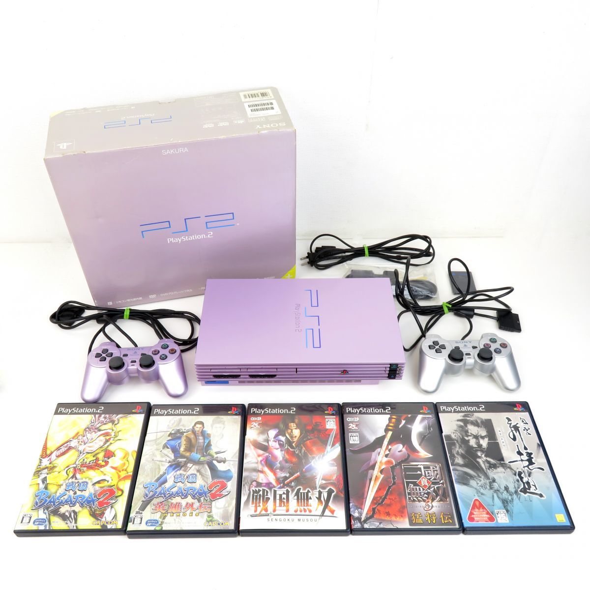 梱百K3324 PS2 PlayStation2 サクラピンク 本体&ゲームソフト5本 すぐに遊べるセット SONY み プレステ2(本体 ...