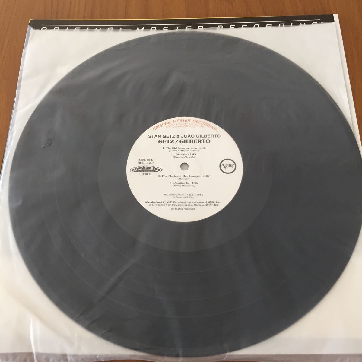 GETZ / GILBERTO STAN GETZ JOAO GILBERTO ANTONIO CARLOS JOBIM 高音質ナンバリングLP MOBILE FIDELITY No.0597 ...