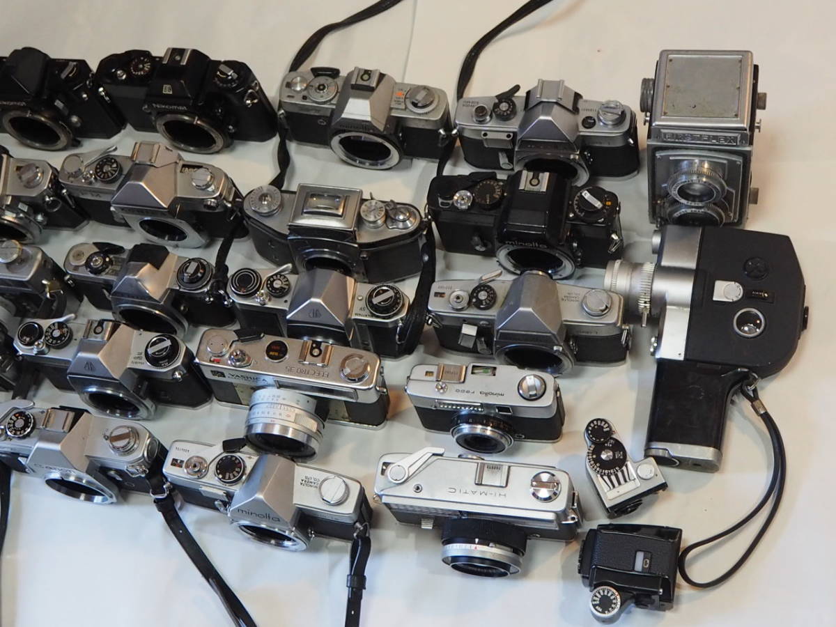 ジャンク Nikon FTN Yashica Electro35GL Minolta HiMatic Pentax SPF 等 レンジファインダー 二眼レフ 一眼 等 まとめ 27台 大量 ...
