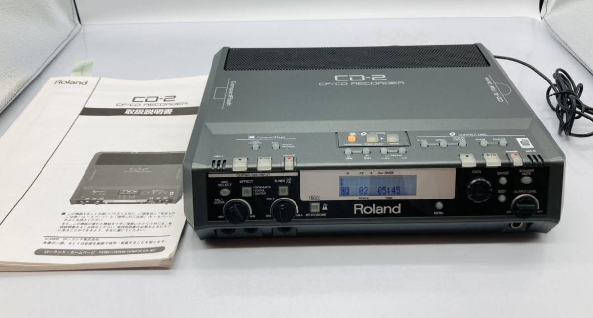 k24 必見 Roland ローランド CD-2 CF/CDレコーダー ACアダプター 取説付き 品 通電確認済み 動作未確認 ジャンク品扱い ...