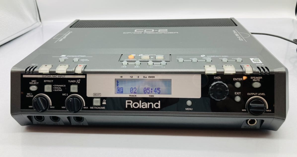 k24 必見 Roland ローランド CD-2 CF/CDレコーダー ACアダプター 取説付き 品 通電確認済み 動作未確認 ジャンク品扱い ...