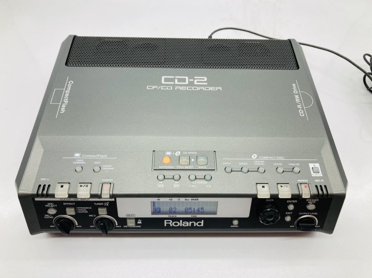 k24 必見 Roland ローランド CD-2 CF/CDレコーダー ACアダプター 取説付き 品 通電確認済み 動作未確認 ジャンク品扱い ...