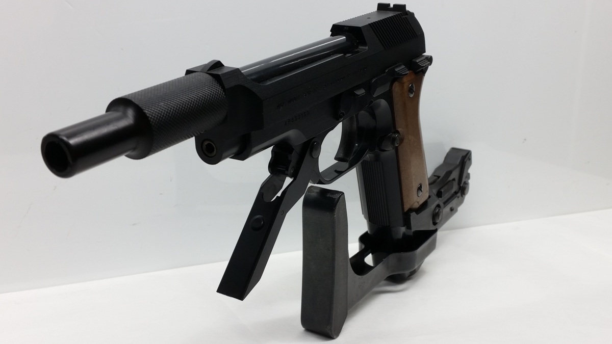 動作未確認 MGC MODEL 93R-AP BERETTA ベレッタ ガスガン ローエンフォースメントストック付 BB弾使用 サバゲー(ガ ...