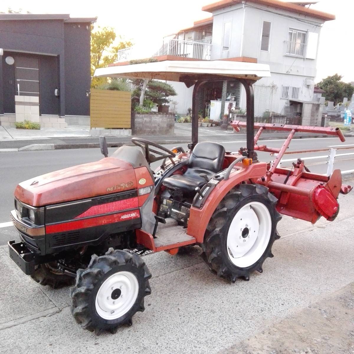 鹿児島 三菱 トラクター MT190 400h 19馬力 パワステ 自動水平 自動深耕 正転/逆転ロータリー 離島対応可能 現状品 サブ機など ...