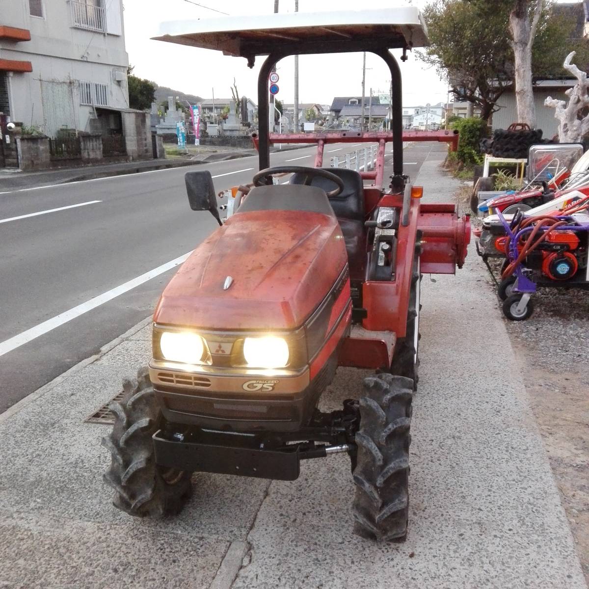 鹿児島 三菱 トラクター MT190 400h 19馬力 パワステ 自動水平 自動深耕 正転/逆転ロータリー 離島対応可能 現状品 サブ機など ...