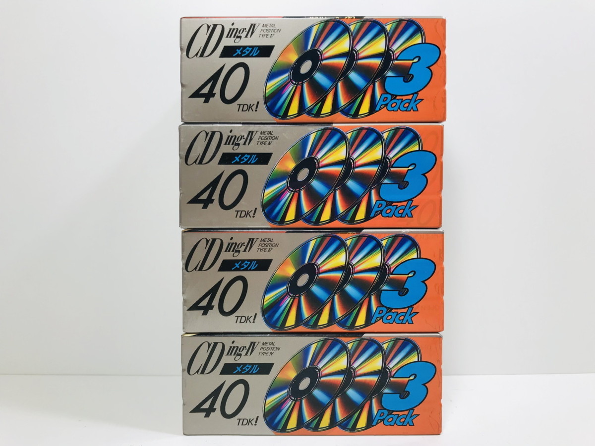 カセットテープ TDK＜メタル CDING4-40R / 40min 12本まとめ＞薄型ケース METAL POSITION TYPEⅣ(記録 ...