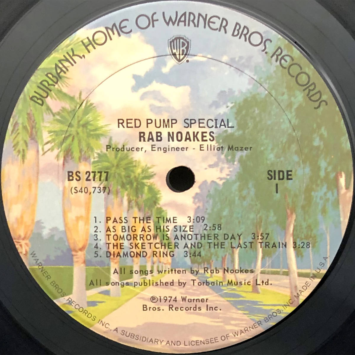 良盤 UK ORIG LP RAB NOAKES/Red Pump Special 1974年 スワンプロック大名盤 ナッシュビル録音 Pro ...